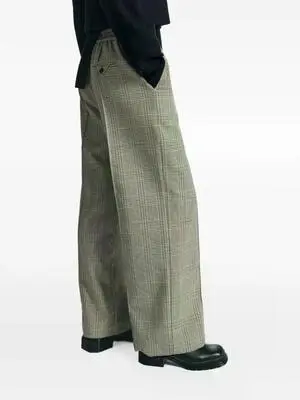 STEL Check-pattern Straight Trousers