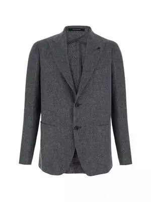 Tagliatore Herringbone-pattern Blazer - Grey