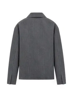 ROLD SKOV Pinstriped Zip-up Jacket
