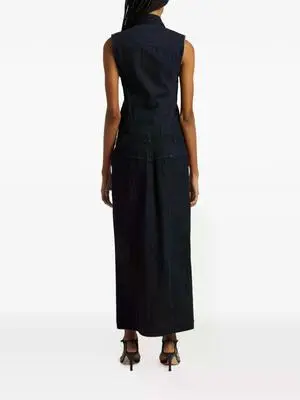 Christopher Esber Turn-lock Denim Maxi Dress