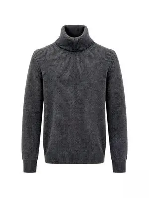 ANIPS Ribbed Roll-neck Sweater - Grey