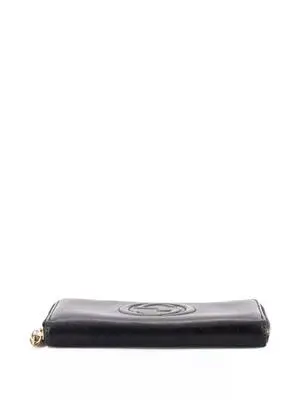 Gucci Soho Zip Around Wallet Leather Small Wallets