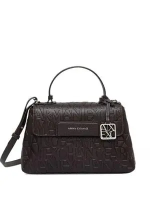 Armani Exchange Logo-embossed Crossbody Bag - Brown
