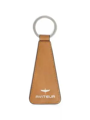 AVITEUR Cannage Leather Keyring - Brown