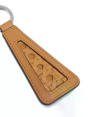 AVITEUR Cannage Leather Keyring - Brown