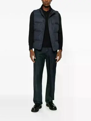 Canali Quilted Wool Gilet - Blue