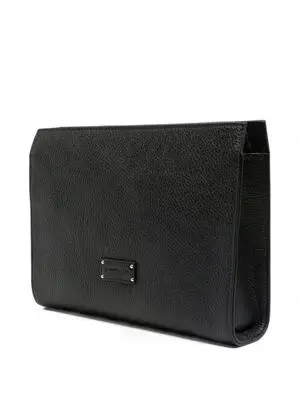 ALBERTO LUTI Grained-leather Clutch Bag