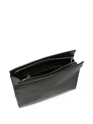 ALBERTO LUTI Grained-leather Clutch Bag