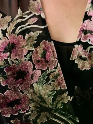 Luisa Spagnoli Lotty Floral-burnout Wrap Blouse