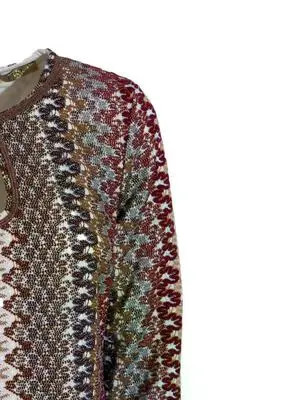 Pho Firenze Jacquard-knit Zigzag Mini Dress