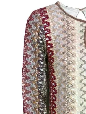 Pho Firenze Jacquard-knit Zigzag Mini Dress