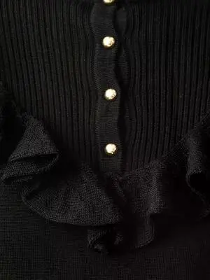 Luisa Spagnoli Maratea Ruffle-trimmed Button-up Sweater