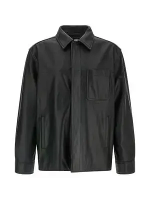 Loewe Leather Overshirt - Black