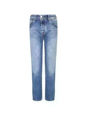 JACOB COHЁN Faded Straight-leg Jeans - Blue