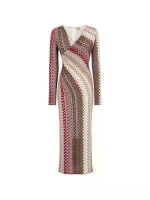 Pho Firenze Zigzag-pattern Jacquard-knit Maxi Dress