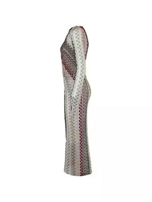 Pho Firenze Zigzag-pattern Jacquard-knit Maxi Dress