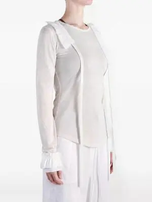 ANN DEMEULEMEESTER Ruffle-trimmed Long-sleeve T-shirt