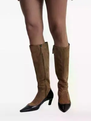 Christopher Esber Corte Panelled Knee-high Boots - Brown