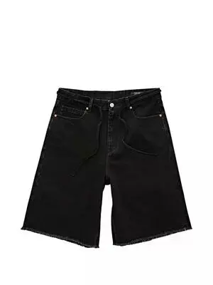 TENUE Noah Raw-cut Denim Shorts - Black