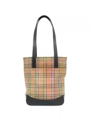 Burberry 2000-2017 Haymarket Check Canvas Tote Bag - Neutrals