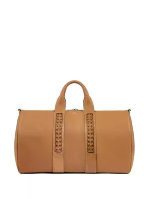 AVITEUR Woven-detail Leather Duffle Bag