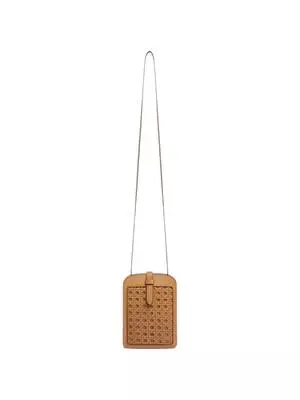 AVITEUR Cannage Leather Phone Case - Brown