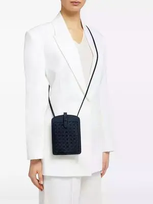 AVITEUR Cannage Leather Phone Case - Blue