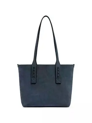 AVITEUR Woven-detail Suede Tote Bag