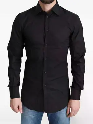 Dolce & Gabbana Slim-fit Long-sleeve Shirt - Black