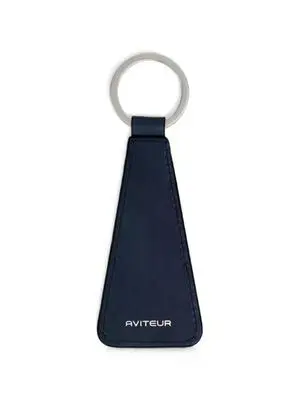 AVITEUR Cannage Leather Keyring - Blue