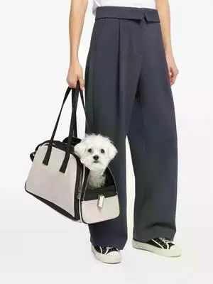 AVITEUR Leather-trim Canvas Pet Carrier
