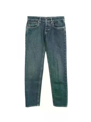 Miu Miu 2010s Logo-patch Jeans - Blue