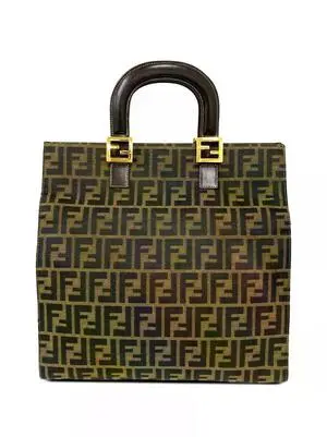Fendi 2000-2010 Zucca Canvas Twins Tote Bag