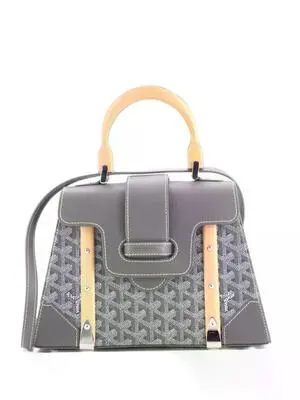 Goyard Saigon Top Handle Bag Coated Canvas With Leather Pm Satchel