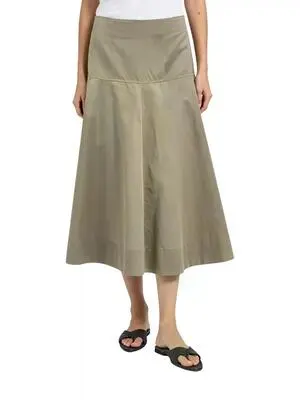 Brunello Cucinelli Panelled Midi A-line Skirt - Neutrals