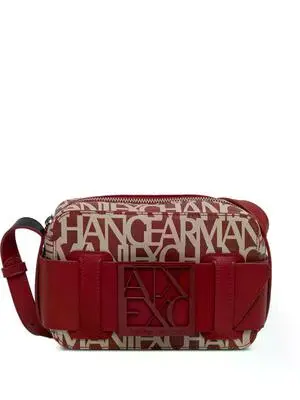 Armani Exchange Logo-print Buckle-detail Shoulder Bag - Red