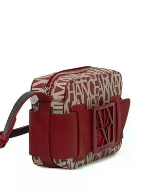 Armani Exchange Logo-print Buckle-detail Shoulder Bag - Red