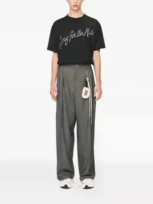 SONG FOR THE MUTE Pinstripe Double-pleated Trousers