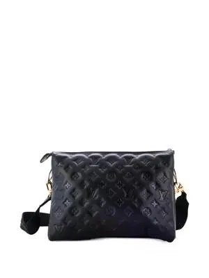 LOUIS VUITTON Coussin Bag Monogram Embossed Lambskin Mm Crossbody Bag - Black