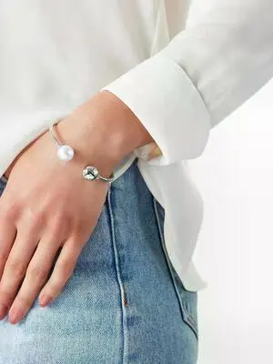 Yoko London Duet South Sea Pearl And Diamond Bangle