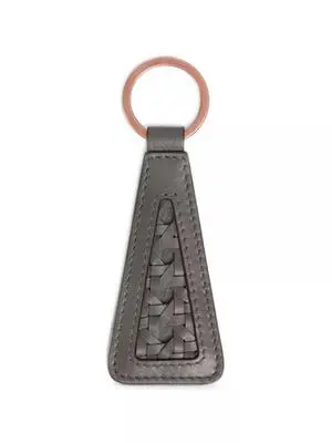 AVITEUR Cannage Leather Keyring - Grey