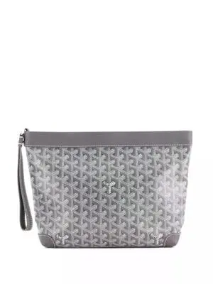Goyard Goyardine Conti Pouch Coated Canvas Clutch Bag - Metallic