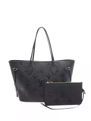 LOUIS VUITTON 2021-2026 Monogram Giant Empreinte Neverfull Mm Tote Bag - Black