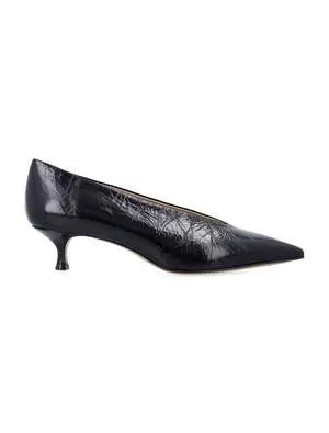 Le Monde Beryl Pointed-toe Kitten Heel Pumps - Nero