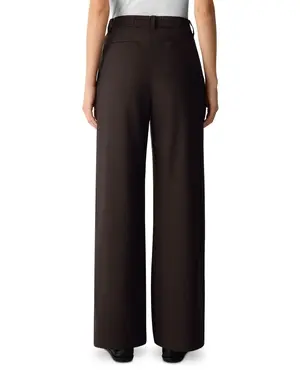 Eileen Fisher Pleated Cropped Wide Leg Pants