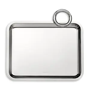 Christofle Vertigo -plated Single Handle Tray - Silver