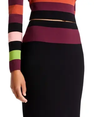 Christopher John Rogers Knit Pencil Midi Skirt