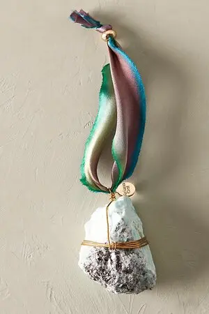 Free People Crystal Wrapped Ornament Amazonite