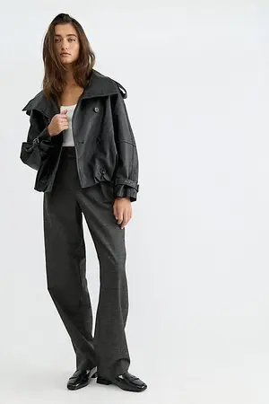 Free People We The Free Stratus Vegan Leather Funnel-neck Jacket