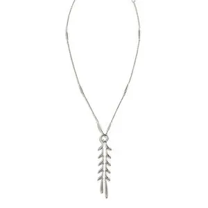STONE FRUIT Fishtail Necklace - Silver